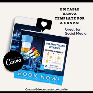 DOT Testing Consortium Flyer Canva / DIY Drug Lab Service Flyer ...