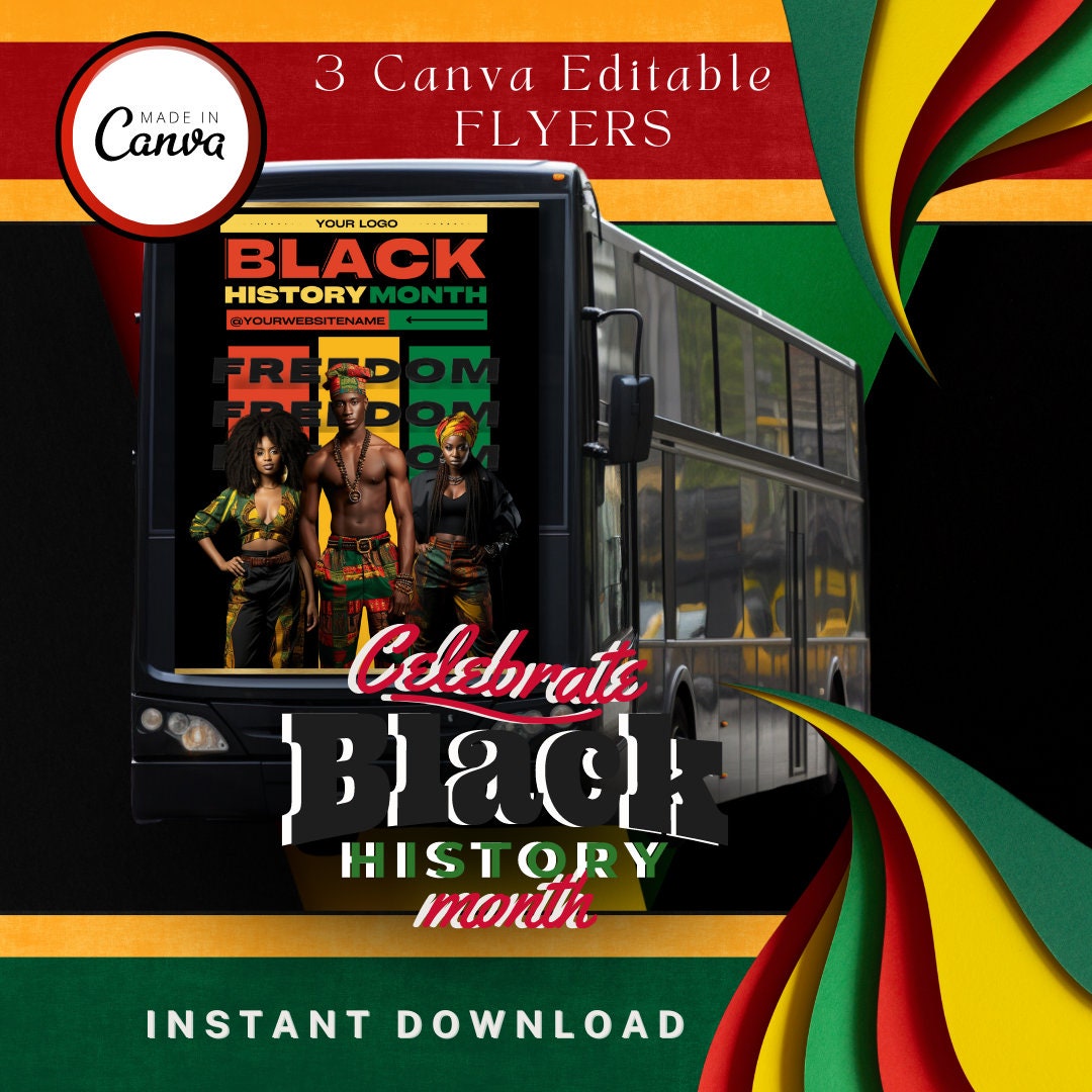 Black History Month Canva Templates: Empower and Inspire, TEMPLATE PACK ...