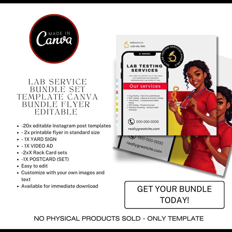 Lab Solutions Bundle Canva Flyer Template / DIY Mobile Lab Service ...