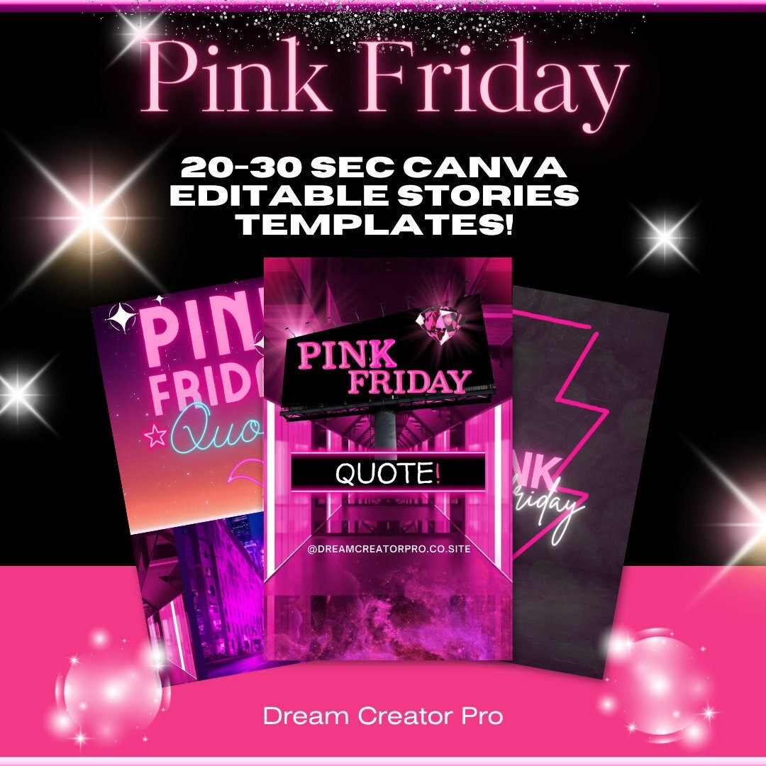 Pink Friday Extravaganza: 3 Instagram Stories Templates Pack - Etsy