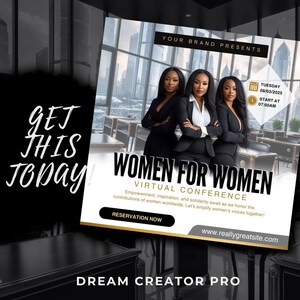Women Network Event Flyer Template/ Conference Flyer / Digital Flyer ...