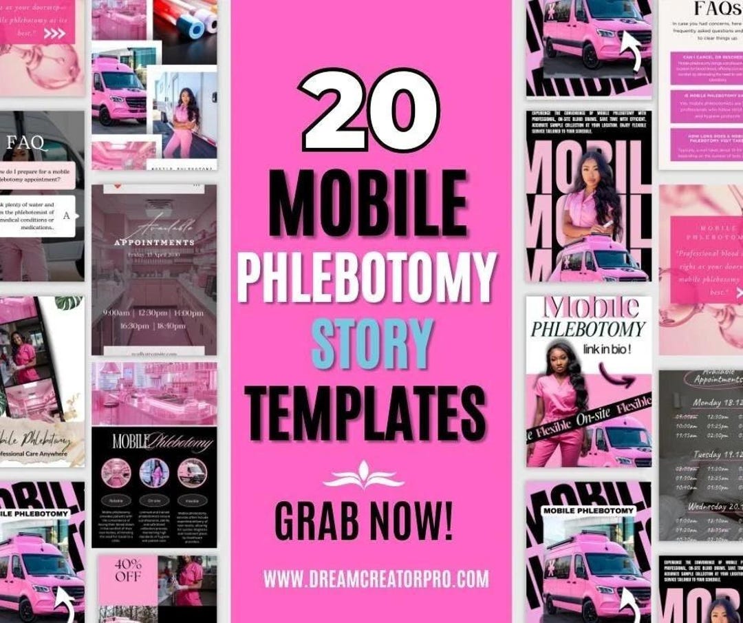 Mobile Phlebotomy Service Story Template / DIY Medical Service Flyer ...