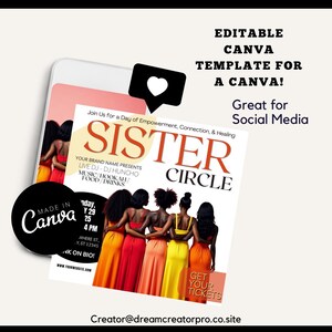 Women Sister Circle Event Flyer Template / Conference Flyer / Digital ...