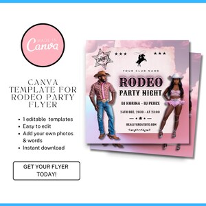Rodeo Western Night Party Flyer Template, Party Flyer, Club Flyer ...