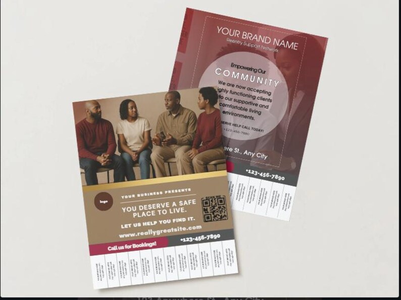 Shared Housing Flyer Tear Offs Template | Affordable Living Canva Flyer ...