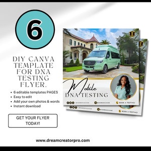 Mobile DNA Testing Flyer / DIY Medical DNA Lab Service Flyer/ Mobile ...