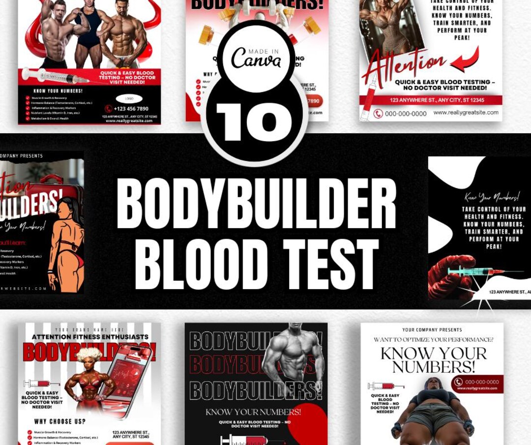 Body Building Blood Test Template / DIY Medical Service Flyer ...