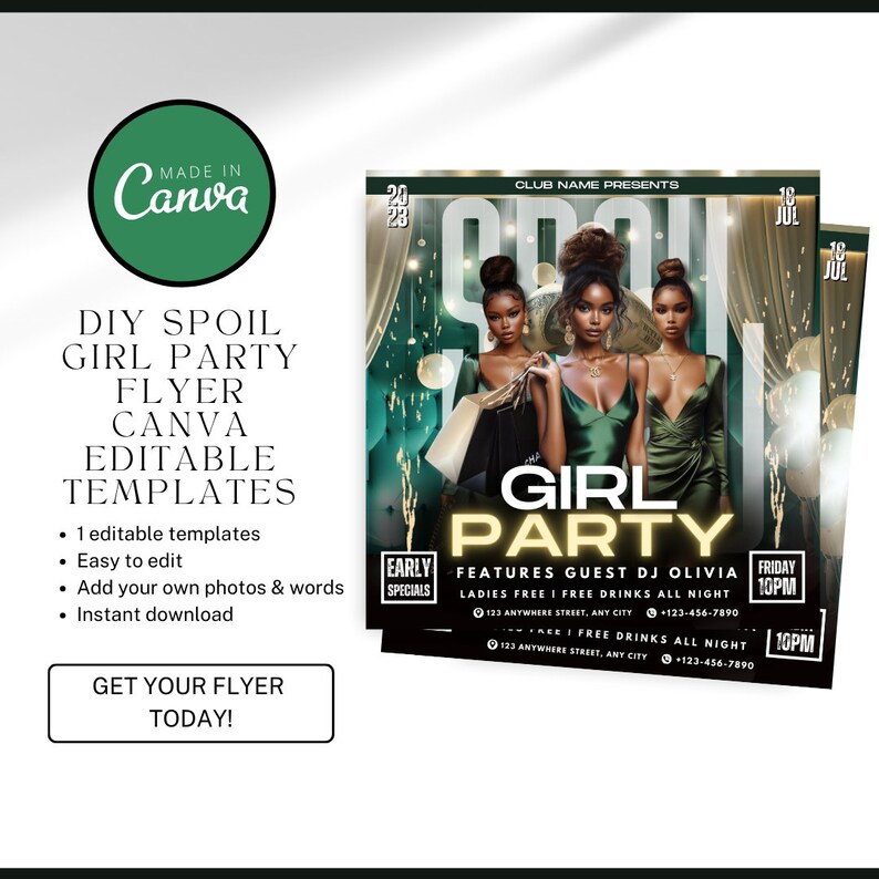 Spoil Girl Animated Party Flyer Template / Party Flyer / Club Flyer ...
