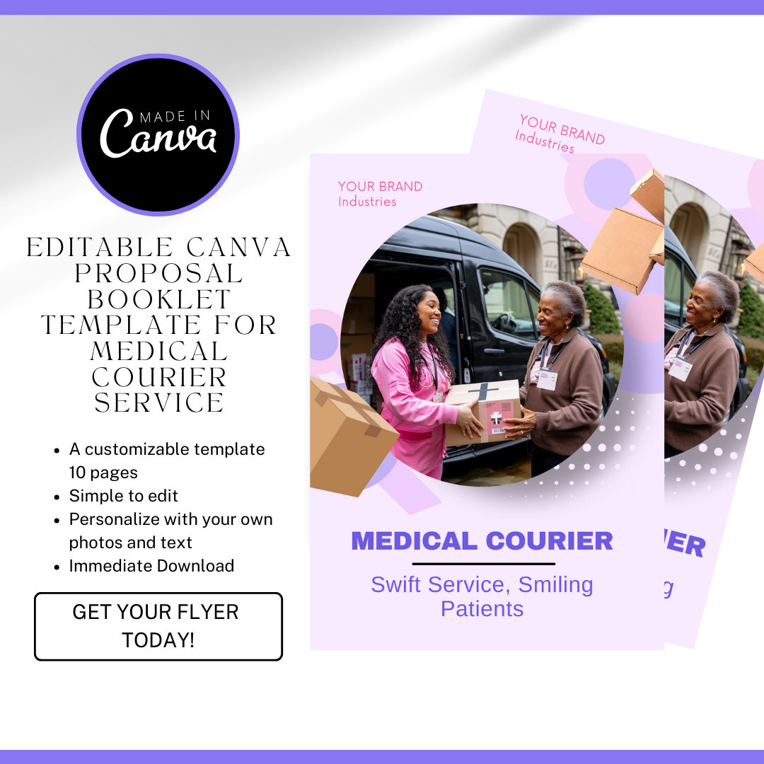 Medical Courier Service Template / DIY Medical Courier Service Flyer ...