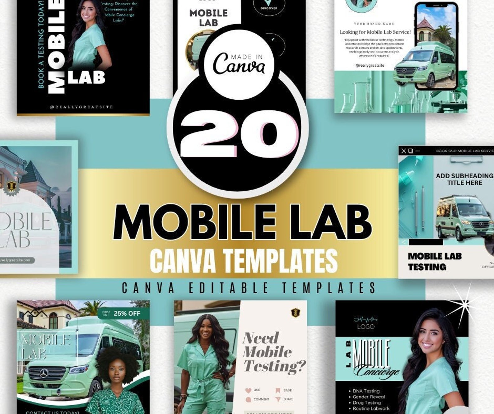 Mobile Lab Service Flyer / DIY Medical Mobile Lab Service Flyer/ Mobile ...