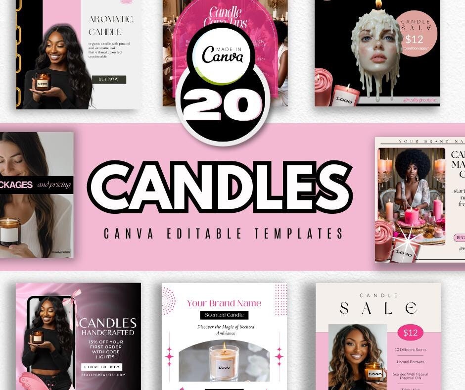 Candle Business Flyer Canva Template / Candle Mockup Flyer / Candle ...