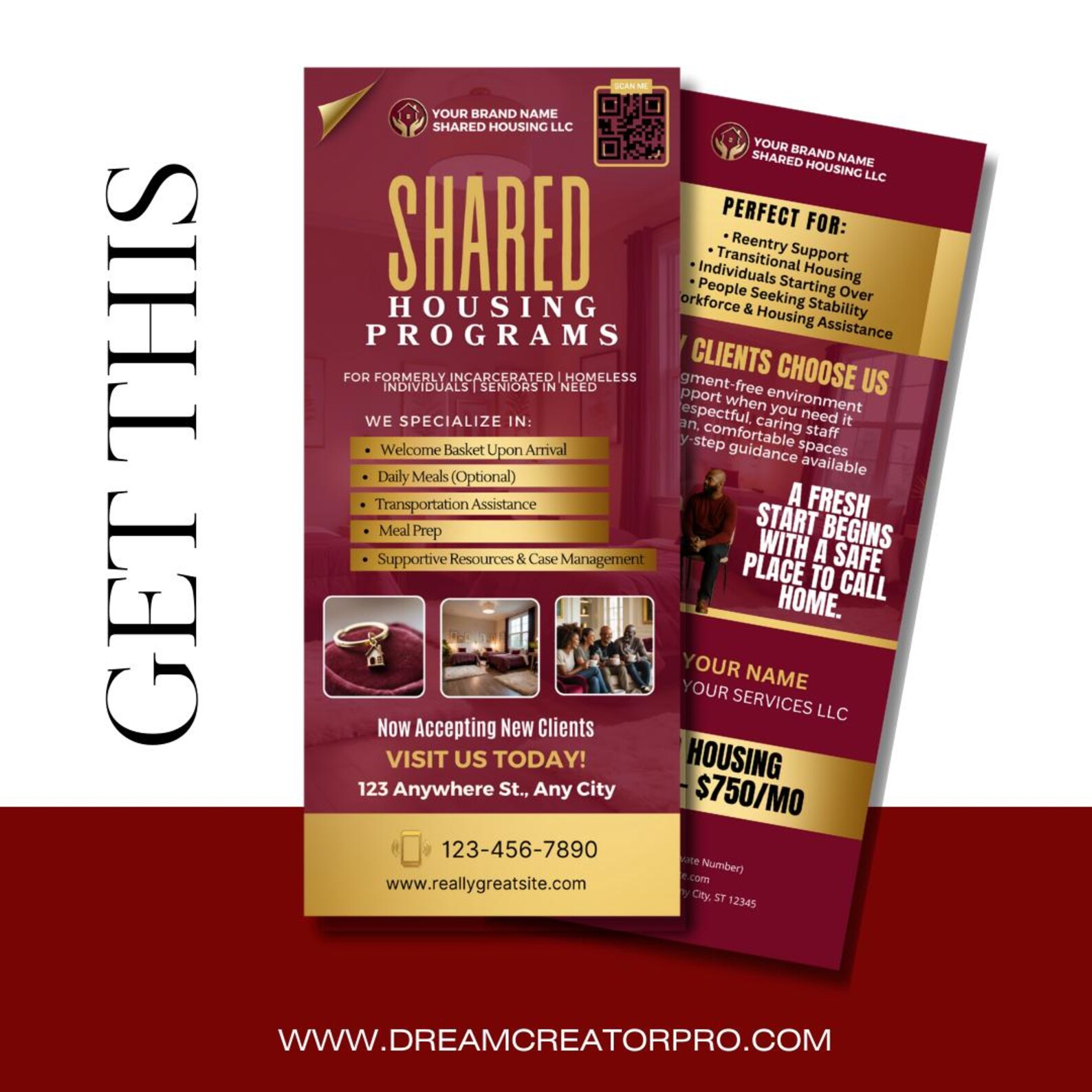 Shared Housing Canva Template Bundle | Reentry & Transitional Housing ...