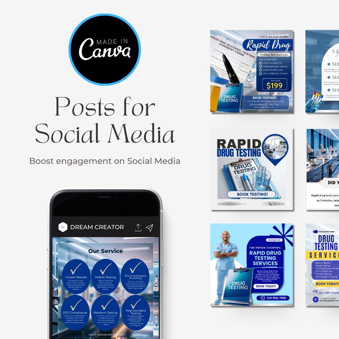 Rapid Drug Testing Flyer / DIY Medical Drug Lab Service Flyer ...