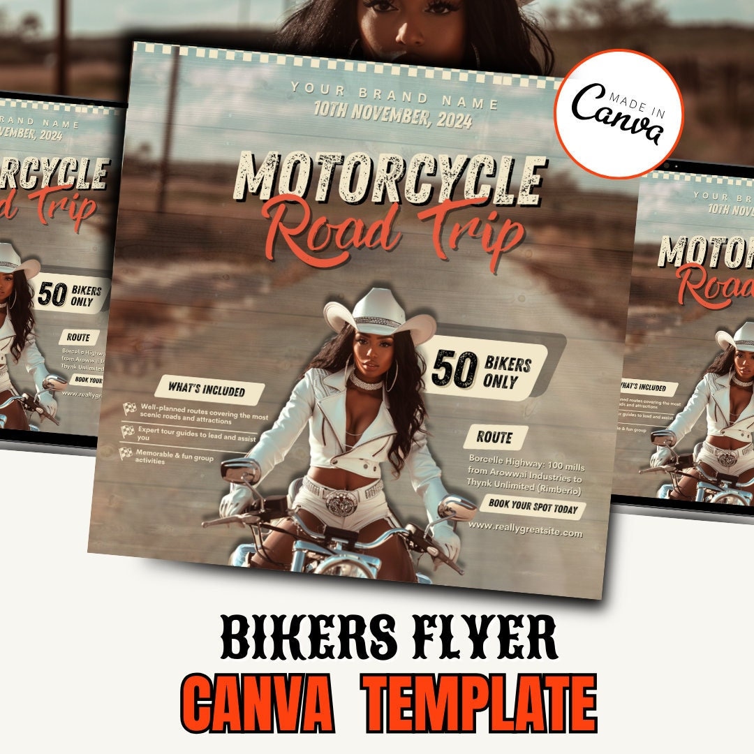 Western Flyer Template, Party Flyer, Road Trip Flyer, Canva Flyer ...