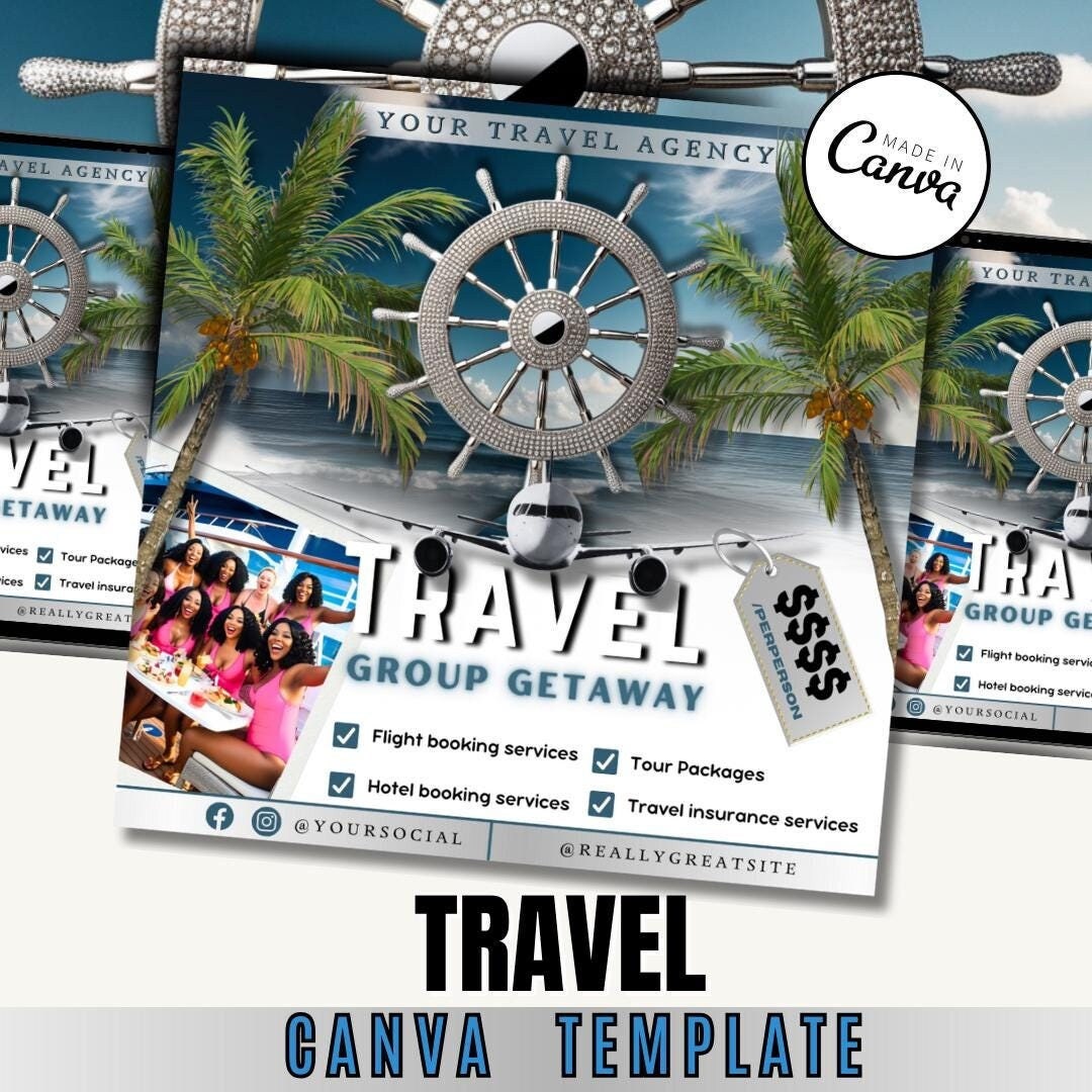 TRAVEL Agent Flyer / Travel Agent Canva / Travel Agent / Cruise Flyer ...