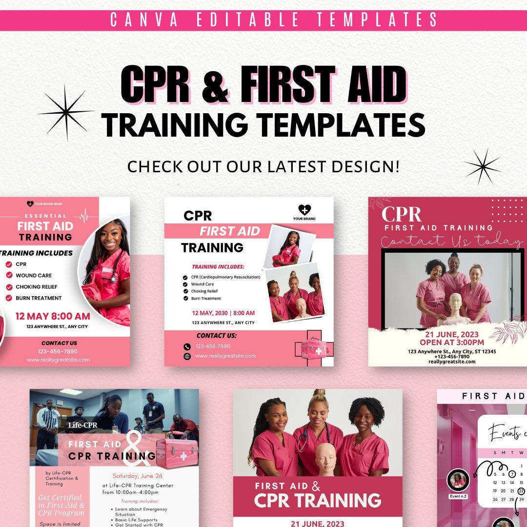 CPR Flyer TEMPLATE / DIY Medical Service Flyer/ First Aid Flyer ...