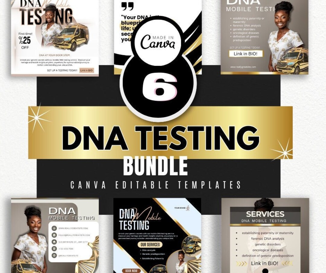 Mobile DNA Testing Flyer / DIY Medical DNA Lab Service Flyer/ Mobile ...