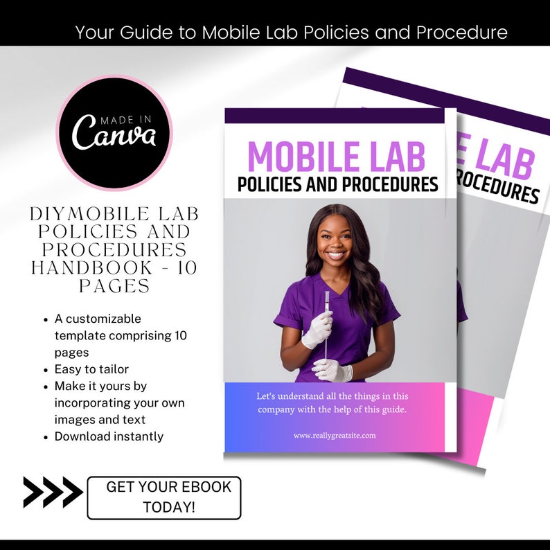 Mobile Lab Policy & Procedures Handbook Template/ Mobile Lab Concierge ...