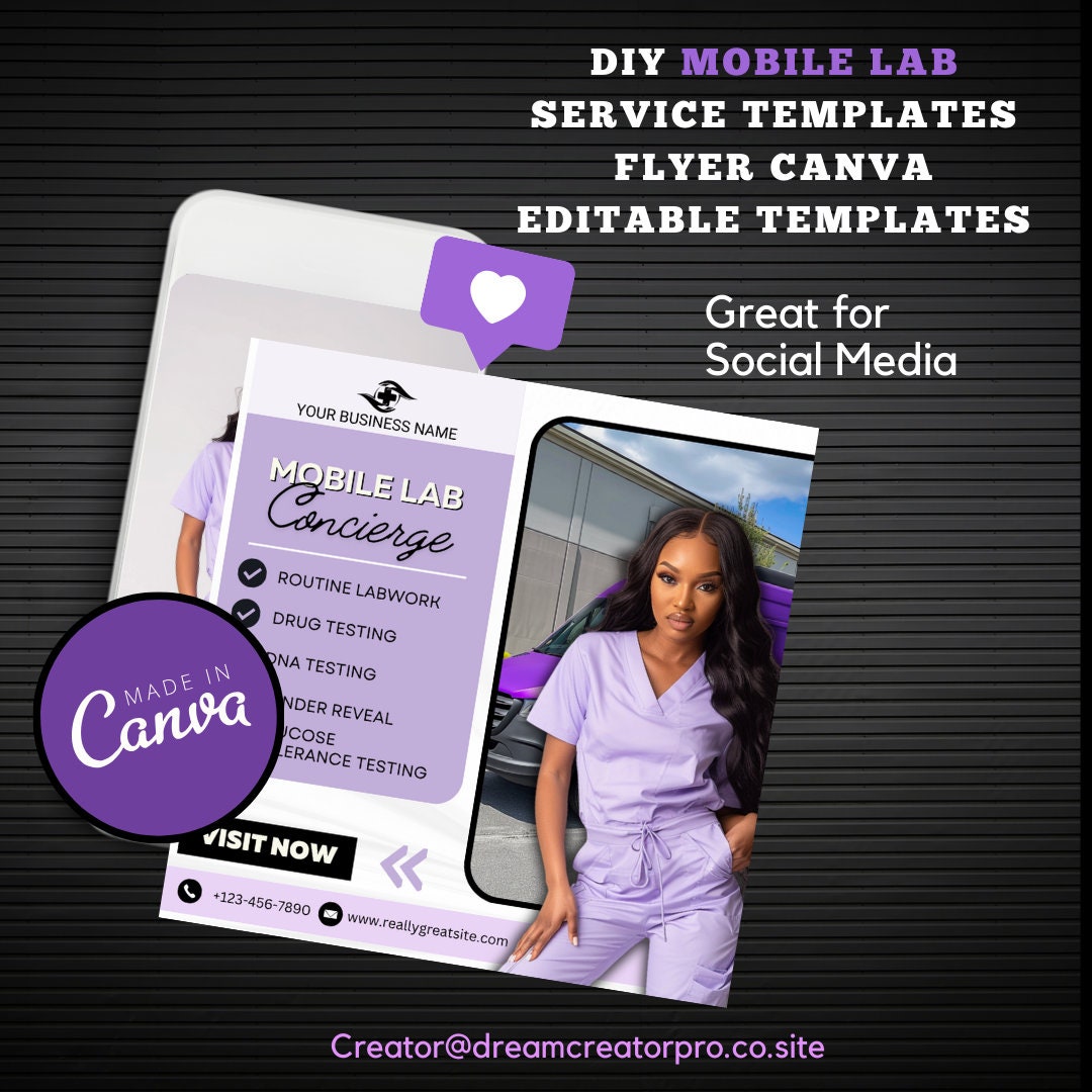 Mobile Lab Service Flyer / DIY Medical Mobile Lab Service Flyer/ Mobile ...
