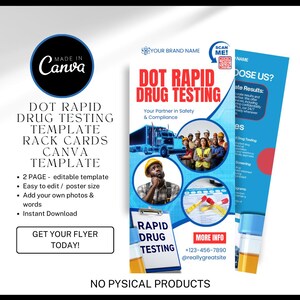 DOT Testing Consortium Rack Card Flyer Canva / DIY Drug Lab Service ...