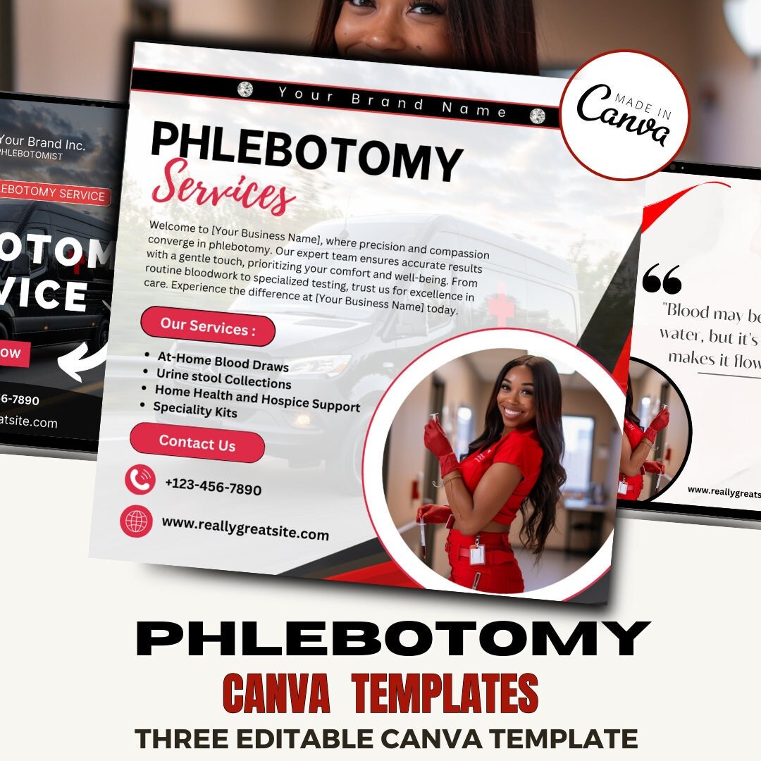 Phlebotomy Service Flyer Template / DIY Medical Service Flyer ...