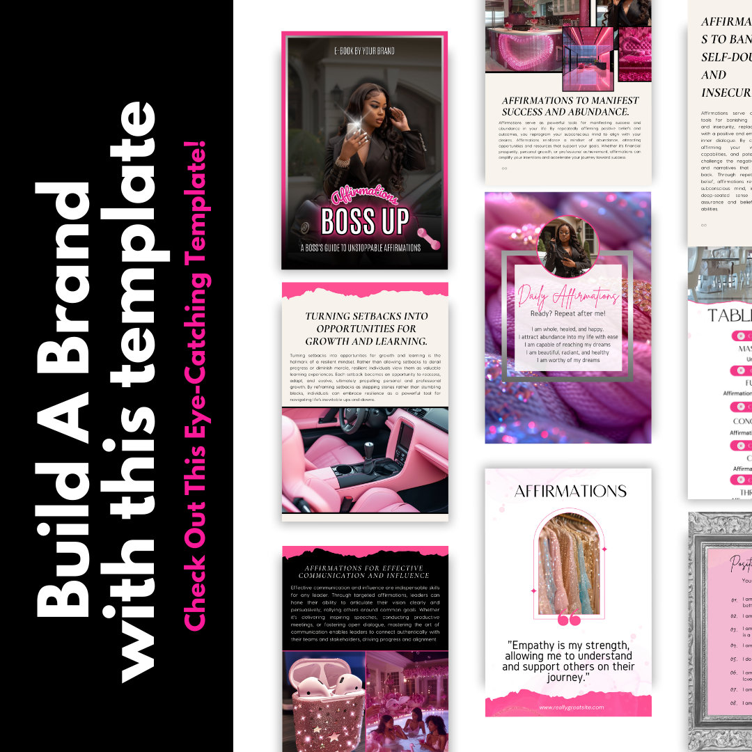 Affirmation Ebook Template Guide / Canva E-book Template / Canva Guide ...