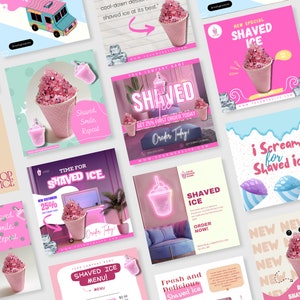Shaved Ice Menu Template / Snow Cone Menu Template / Food Menu / Canva ...