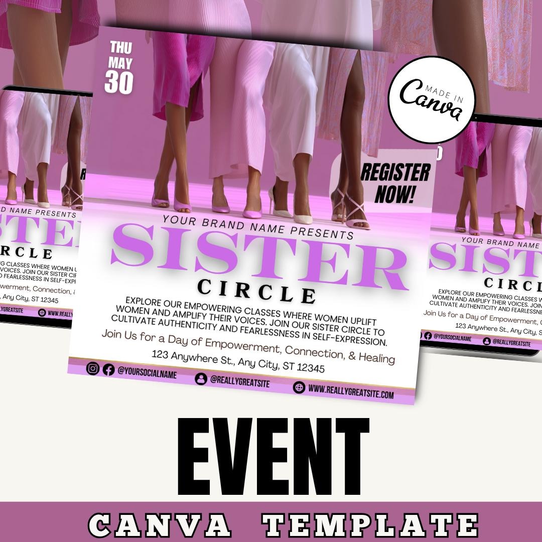 Women Sister Circle Event Flyer Template / Conference Flyer / Digital ...