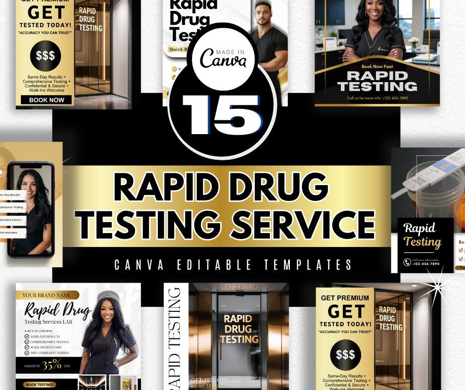 Rapid Drug Testing Flyer / DIY Medical Drug Lab Service Flyer ...