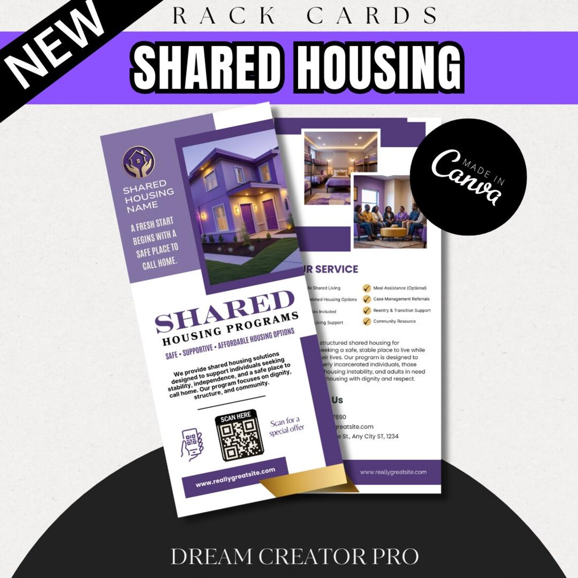 Shared Housing Rack Card Template | Independent Living & Reentry ...