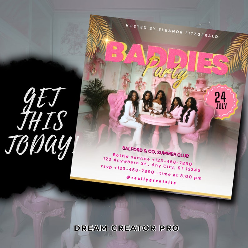 Baddies Party Event Flyer Template/ Party Flyer / Digital Flyer / Club ...