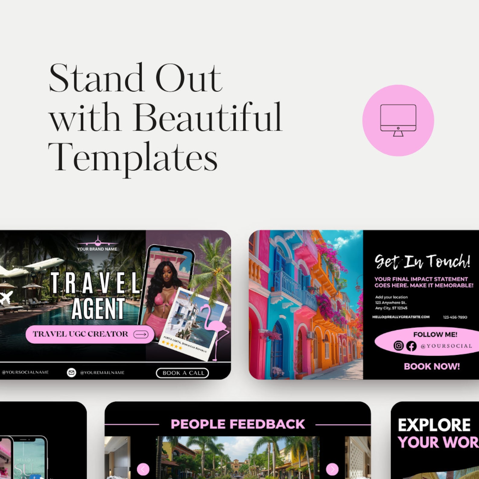 TRAVEL Agent Portfolio Website Template / Travel Agent Canva / Travel ...