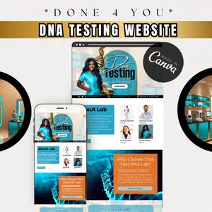 Mobile DNA Testing Service Canva Bundle Template / DIY Medical Flyer ...