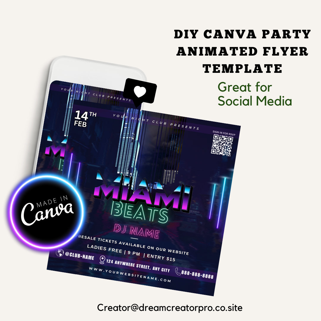 Miami Animated Club Flyer - Illuminate Your Nightlife Experience! Miami ...