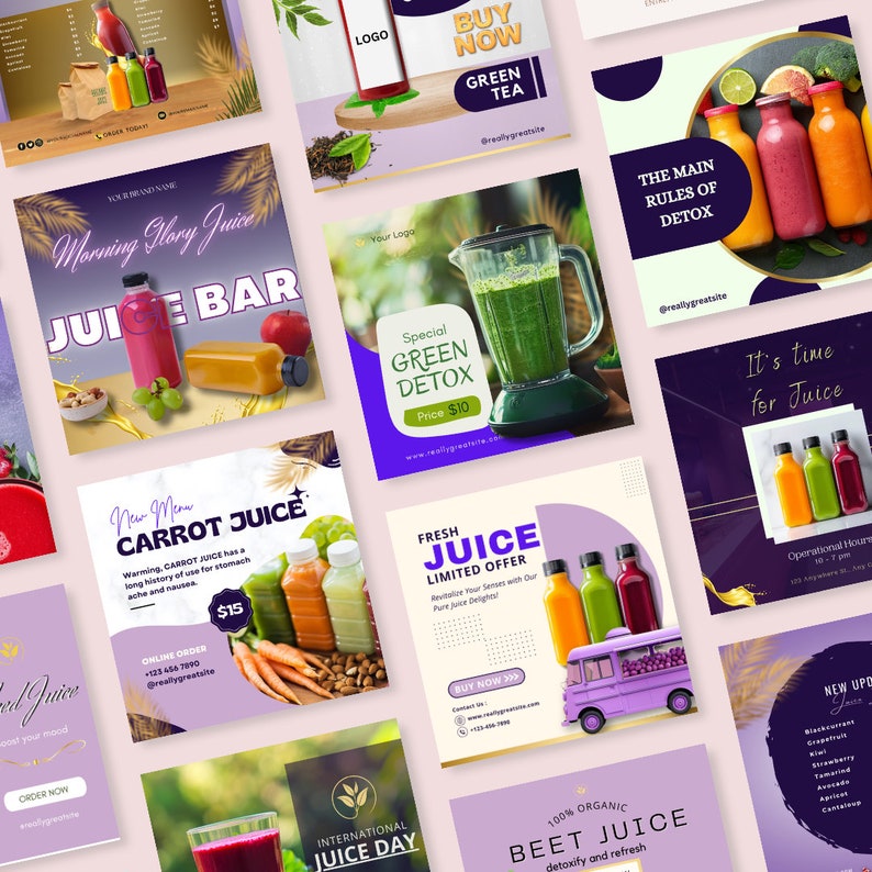 Juice Bar / Juice Bar Templates / Juice Bar Menus / Bar Menu / JUICE ...