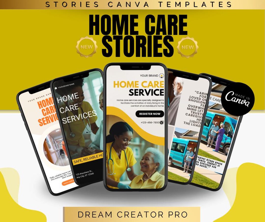 Home Care Service Story Template / DIY Senior Care Business / Medical ...