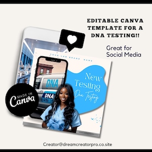 DNA Testing Flyer Canva Templates / DIY Medical DNA Lab Service Website ...