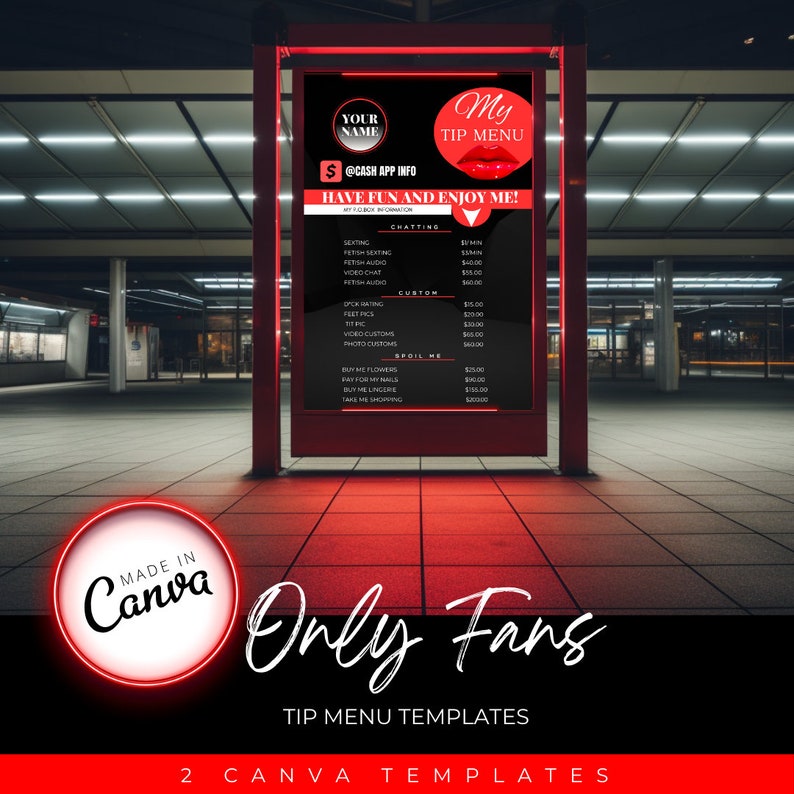 OF Tip Menu / Tip Menu / Onlyfans / Only Fans Menu / Editable Tip Menu ...