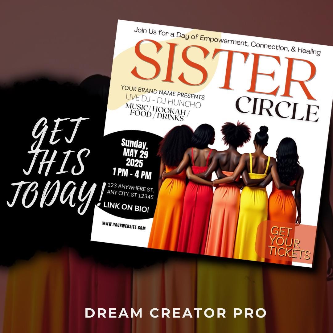 Women Sister Circle Event Flyer Template / Conference Flyer / Digital ...