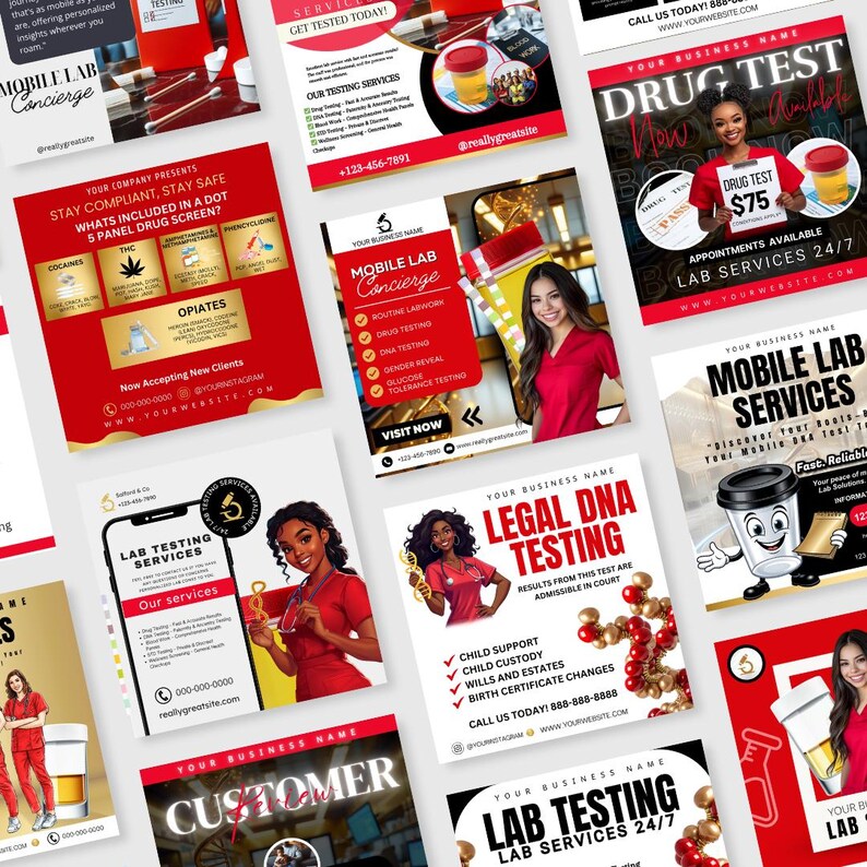 Lab Solutions Bundle Canva Flyer Template / DIY Mobile Lab Service ...