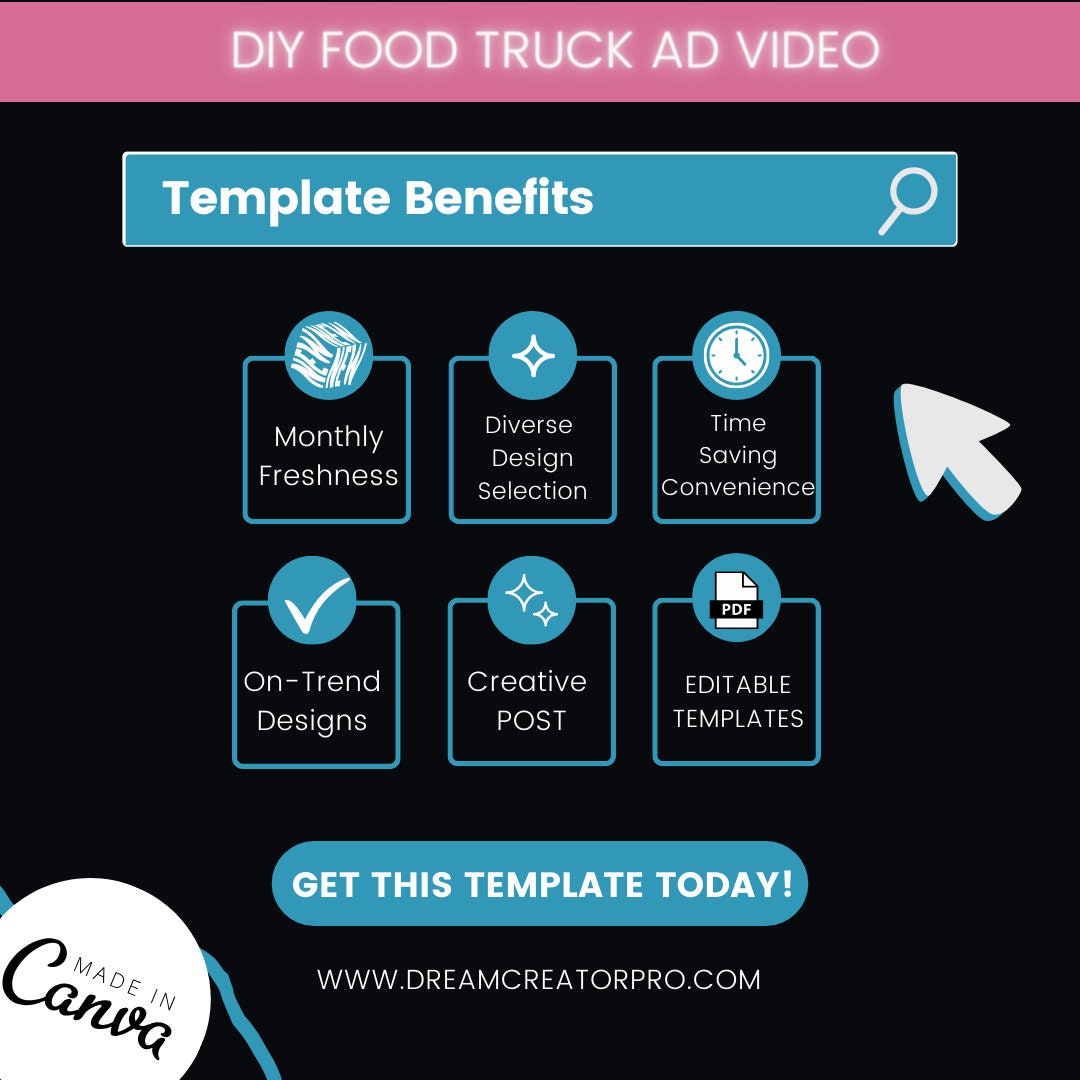 Food Truck / Food Truck Templates / Bar Menu / Canva Template 2024 ...