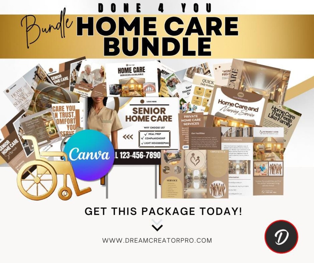Home Care Service Flyer / DIY Home Care Yard Sign / Postcard Home Care ...