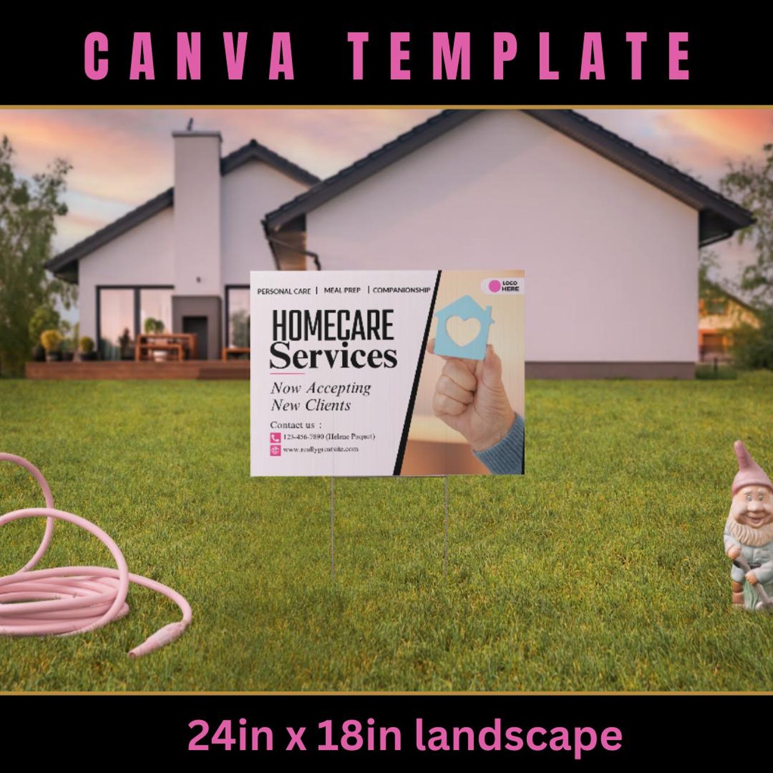 Home Care Service Yard Sign / DIY Home Care Service Yard Sign Sale ...