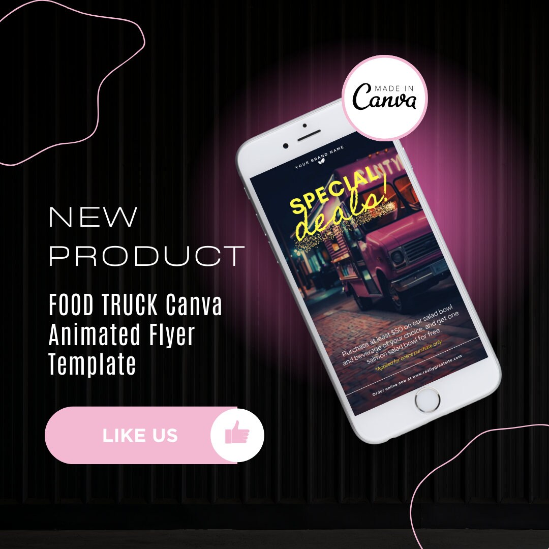 Food Truck / Food Truck Templates / Bar Menu / Canva Template 2024 ...
