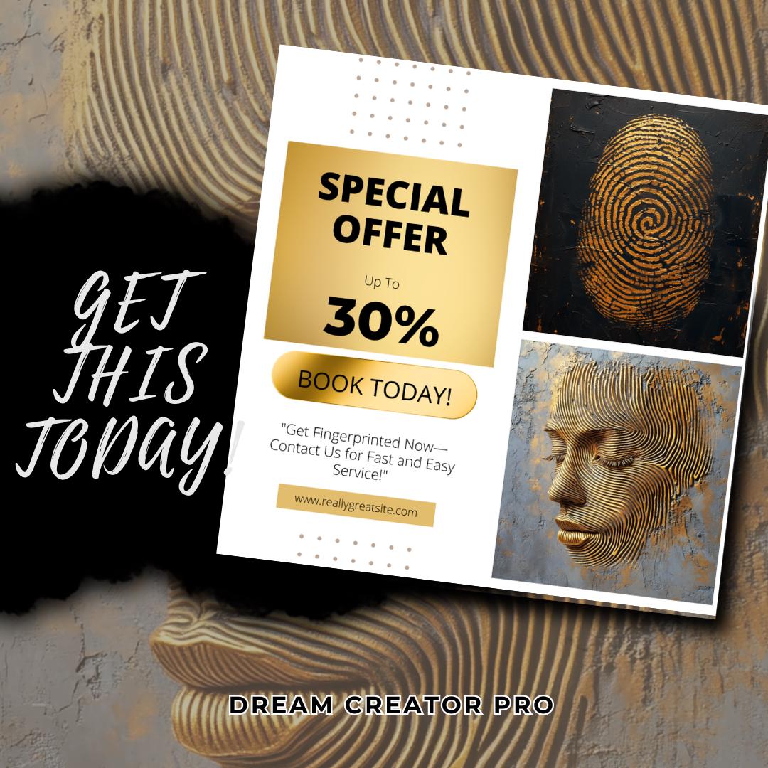 Finger Printing Canva Flyer Template / DIY Medical Lab Service/ Finger ...