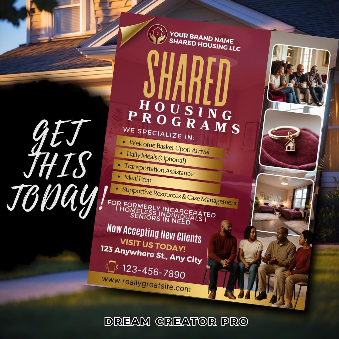 Shared Housing Canva Template Bundle | Reentry & Transitional Housing ...