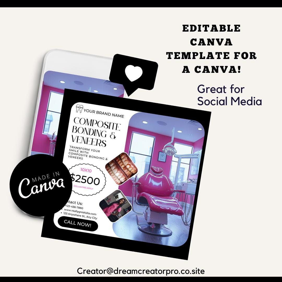 Dental Composite Bonding Veneers Flyer Bundle Set / DIY Medical Flyer ...