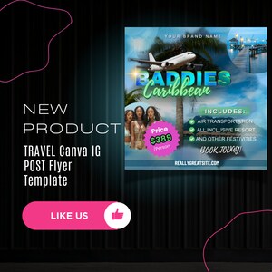 Baddies Caribbean Flyer Travel Agent Flyer / Travel Agent Canva ...
