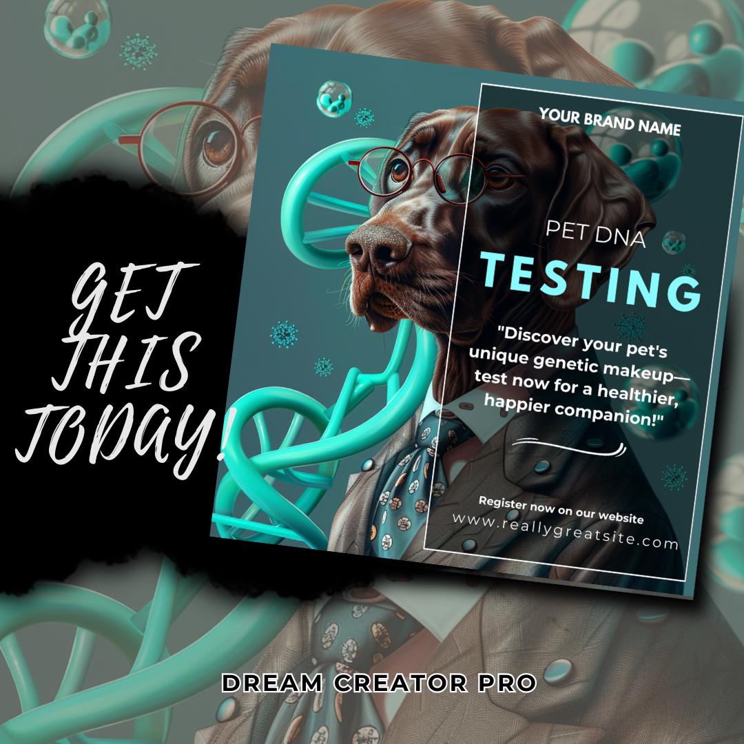 DNA Testing Canva Flyer Template / DIY Medical DNA Lab Service/ Mobile ...