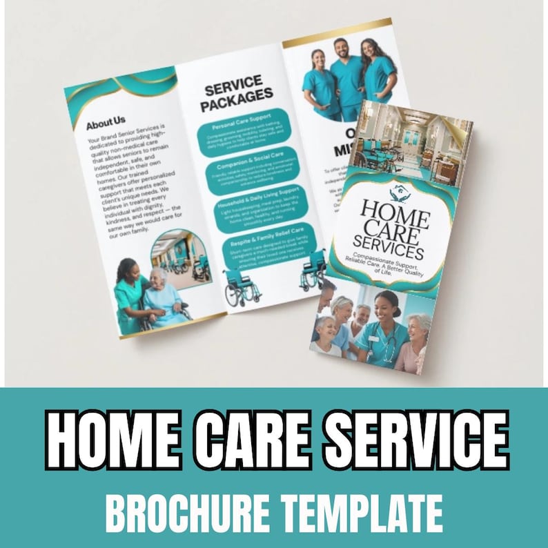 Home Care Brochure Template | Senior Care & Companion Care Canva Design ...
